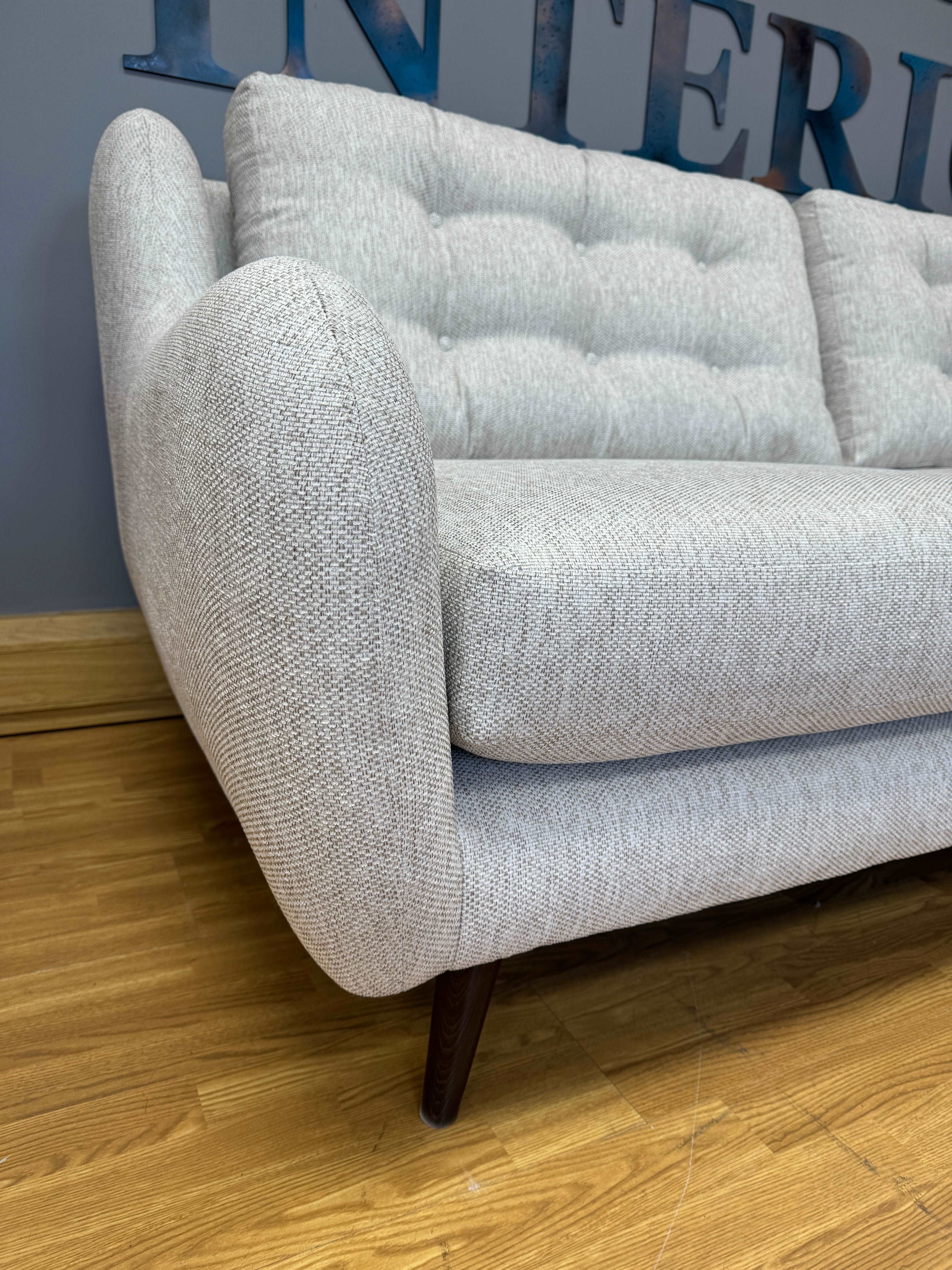French Connection Camden 4 seater sofa standard back in linen mix weav